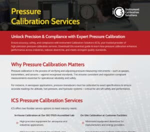 Essential Guide to Pressure Calibration | Instrument Calibration Solutions