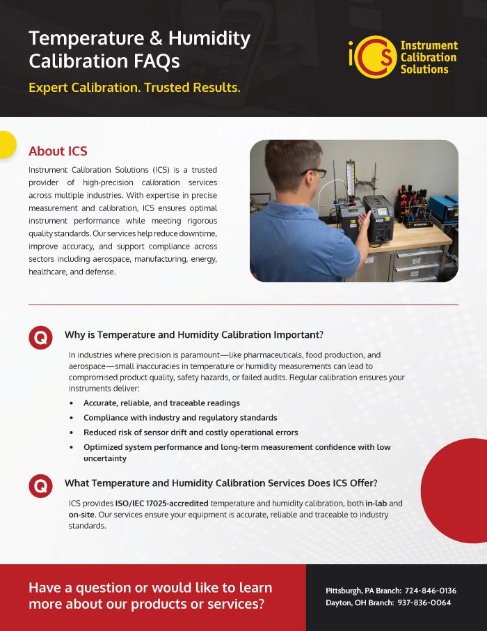 Temperature and Humidity Calibration FAQs | Instrument Calibration Solutions