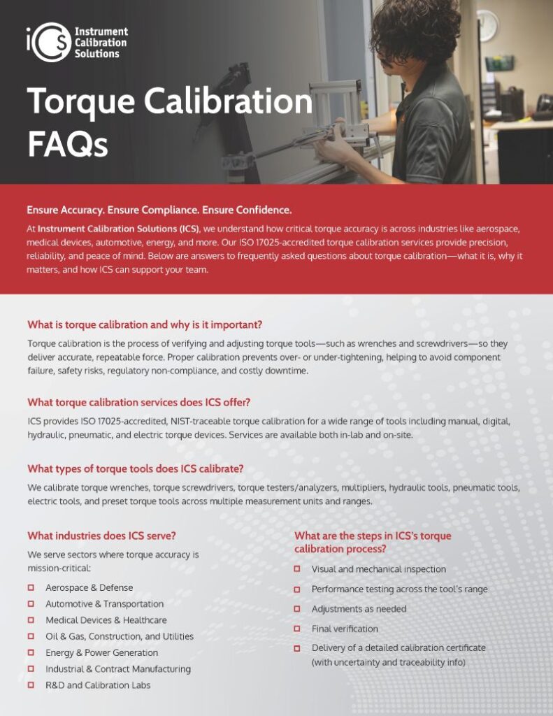 Torque Calibration FAQs - Instrument Calibration Solutions