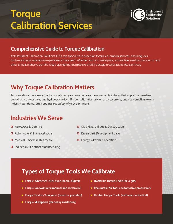 Torque Calibration overview | Instrument Calibration Solutions